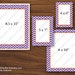 Printable Orange and Purple Chevron Signs, Editable Party Signs ...