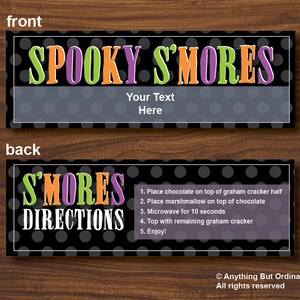 Spooky S'Mores Bag Toppers Printable Halloween Smore | Etsy