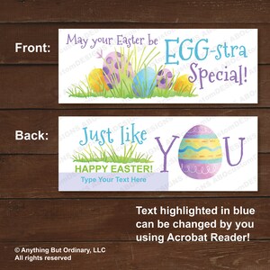 Eggstra Special Easter Bag Toppers | Printable Easter Egg Favor Labels ...