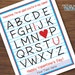 Alphabet Valentine Cards Editable ABC I Heart U Valentines | Etsy