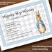 Peter Rabbit Blue and Gray Water Bottle Labels, Printable Boy Baby ...