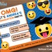 Printable Emoji Graduation Invitation, Emoji 8th Grade Graduation Party ...