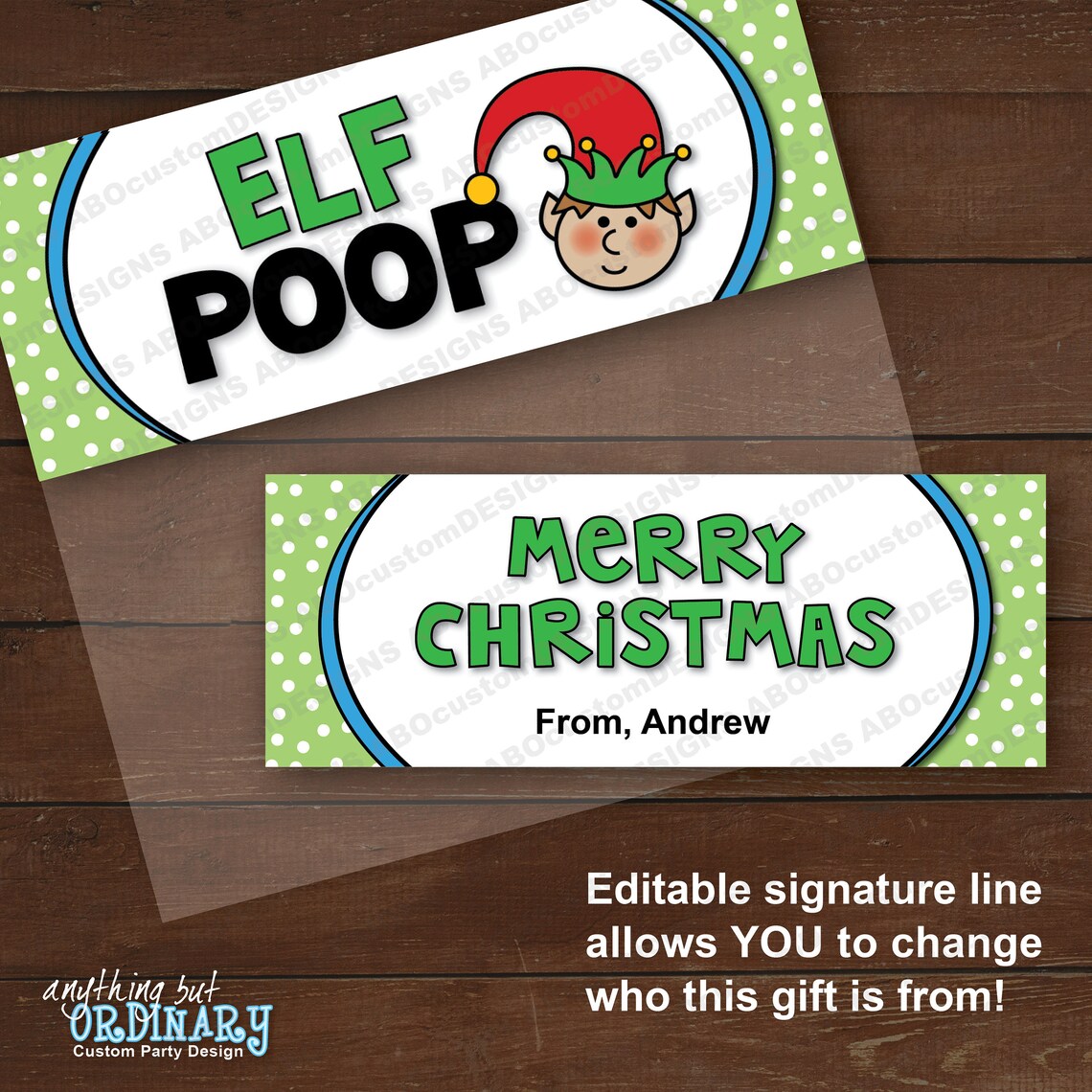 Elf Poop Bag Topper / Printable Christmas Novelty Treat Bag - Etsy