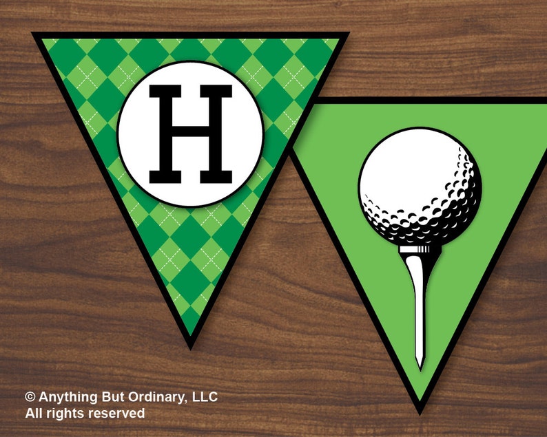 Golf Birthday Banner Partee Printable Golf Banner 40th - Etsy