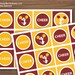 Cheerleading Cupcake Toppers, DIY Cheer Lables in Maroon and Gold ...