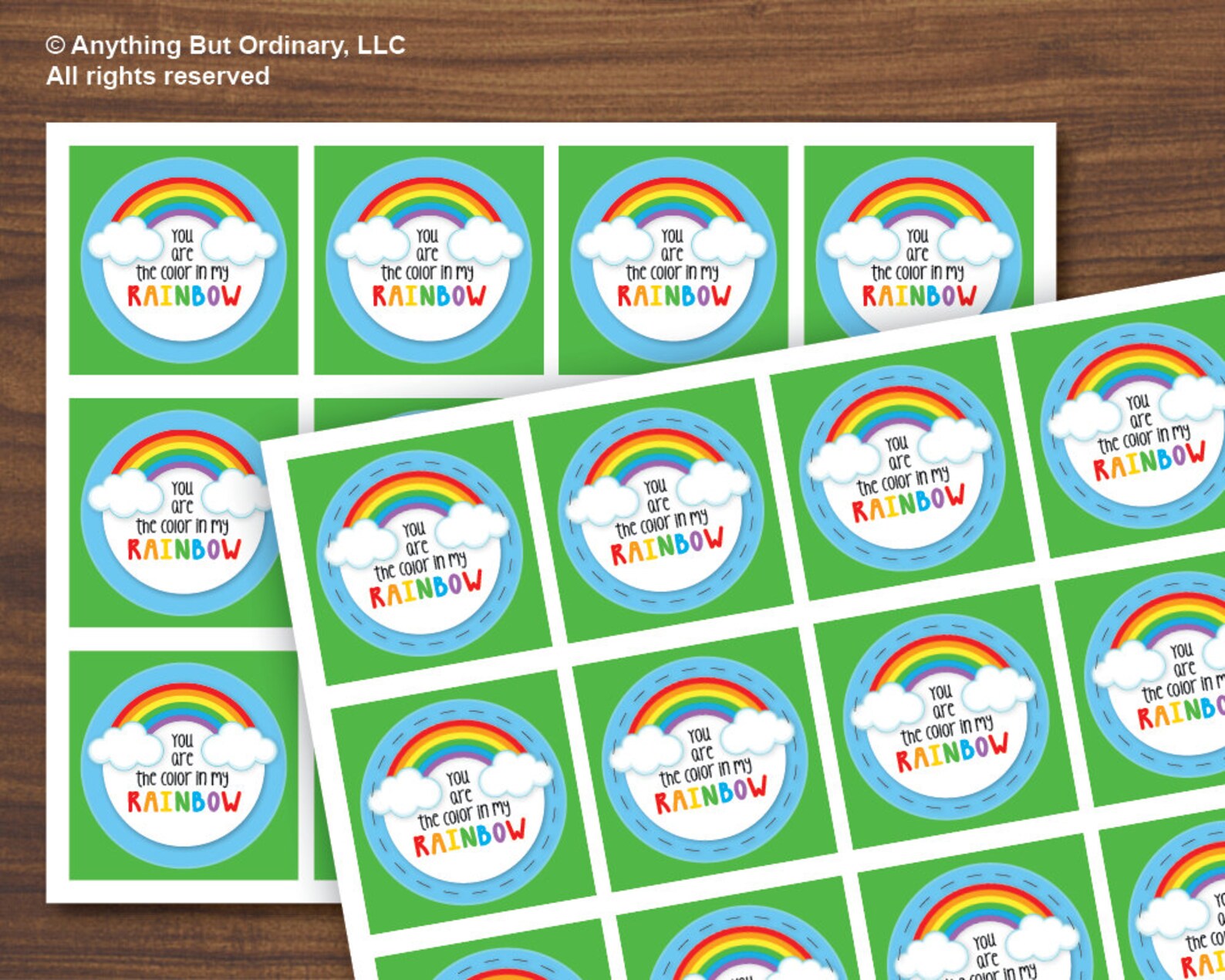 Printable Rainbow Gift Tags St. Patrick's Day Rainbow - Etsy