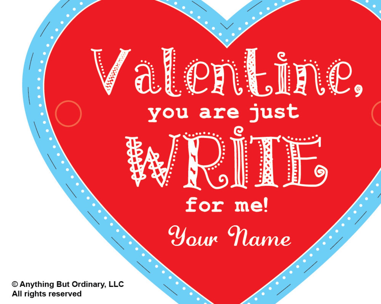 Pencil Valentines Write for Me Pencil Holder Valentine | Etsy