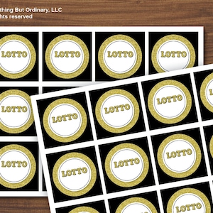Won the Lotto Gift Tags, Printable Favor Labels for Staff/co-worker ...