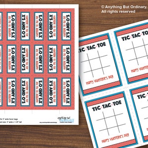 Tic Tac Toe Valentine Cards With Bag Toppers, Tictactoe Xs and Os ...