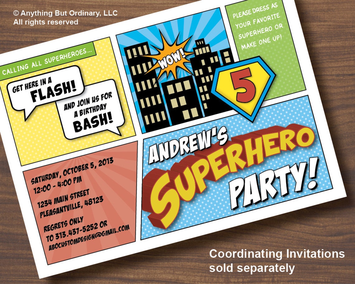 Superhero Welcome Sign Comic Book Super Hero Editable Party - Etsy