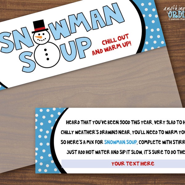 Snowman Soup - Etsy
