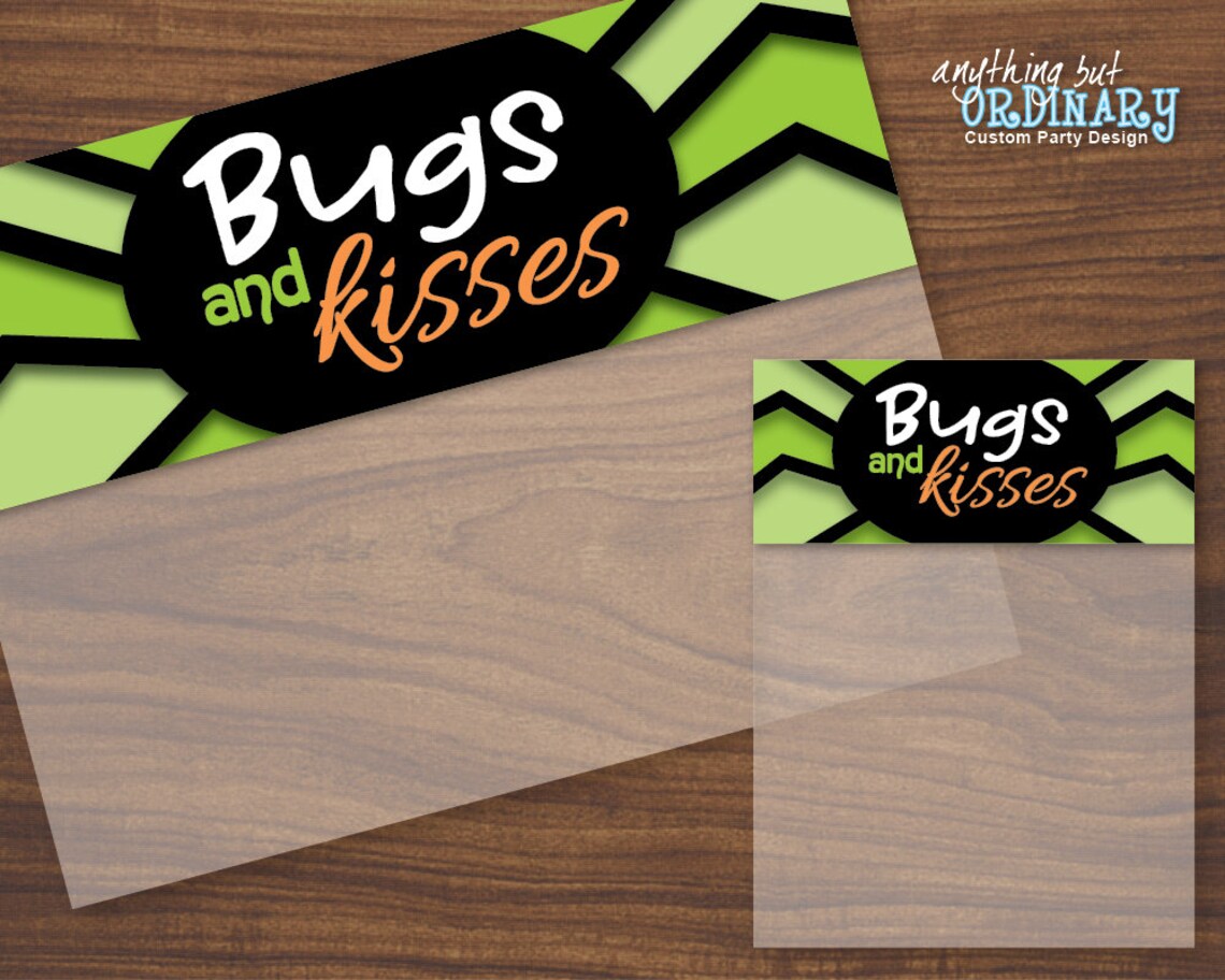 Bugs and Kisses Bagtoppers Editable Halloween Treat Bag | Etsy