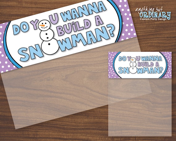Do You Wanna Build A Snowman Bagtoppers Editable Treat Bag | Etsy