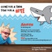 Shark Bite Birthday Photo Invitation, DIY Pool Party Invite, Printable ...