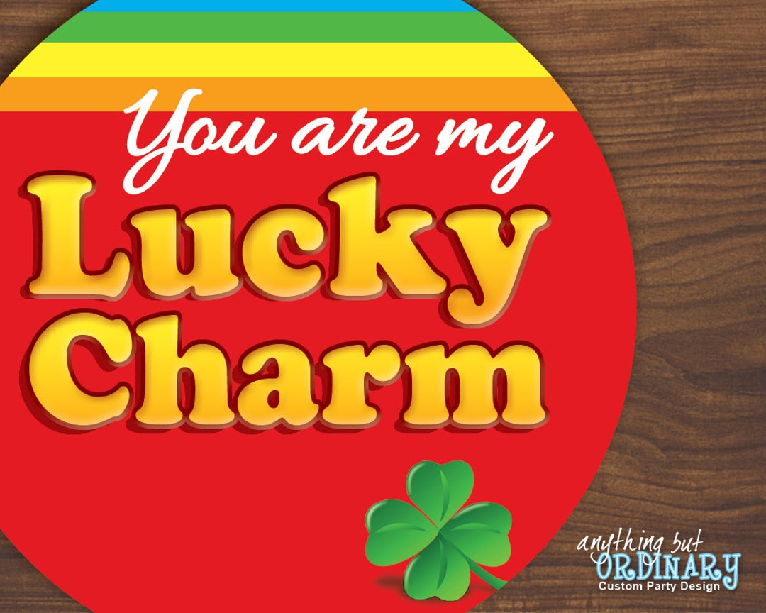 Lucky Charm Printable Tags, St. Patrick's Day Circle Labels, Mason Jar ...