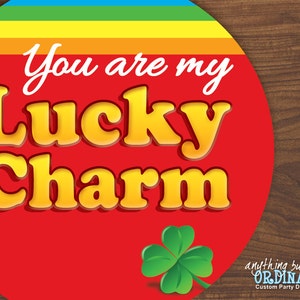 Lucky Charm Printable Tags, St. Patrick's Day Circle Labels, Mason Jar ...