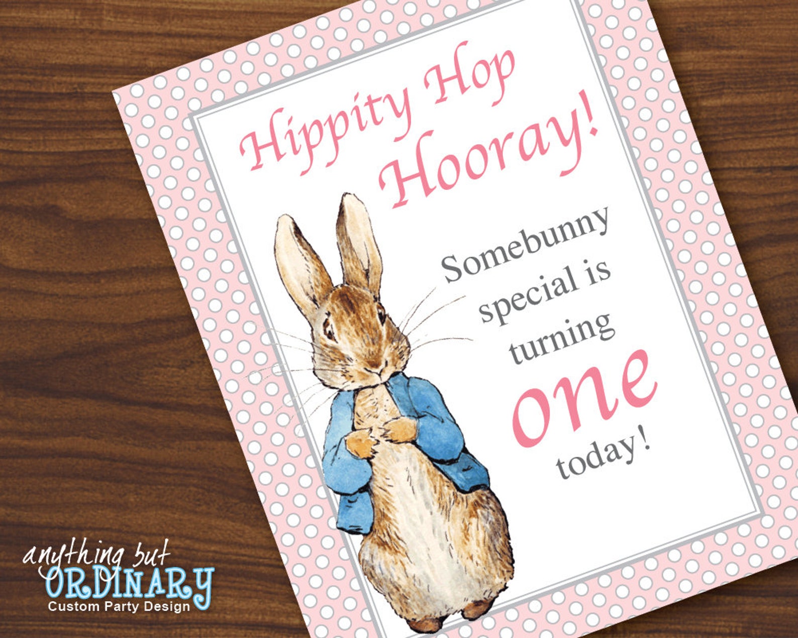 Girl's Somebunny is One Sign, Printable Peter Rabbit First Birthday ...