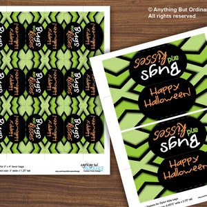 Bugs and Kisses Bagtoppers, Editable Halloween Treat Bag Labels ...
