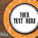 Editable Halloween Circle Labels, Black and Orange Damask Favor Tags ...