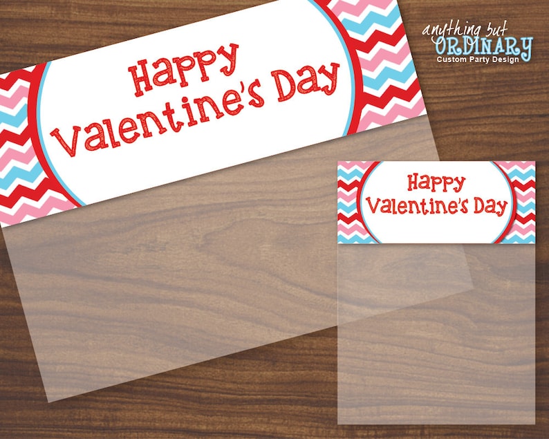 Happy Valentine's Day Bag Toppers Red Pink and Blue - Etsy