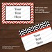 Editable Black and Red Chevron Tent Cards Folded Buffet - Etsy