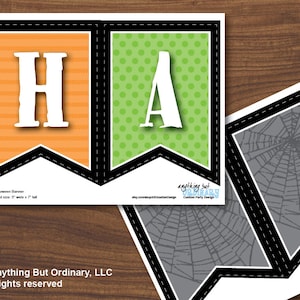 DIY Happy Halloween Banner, From Dress Scary Collection in Black ...