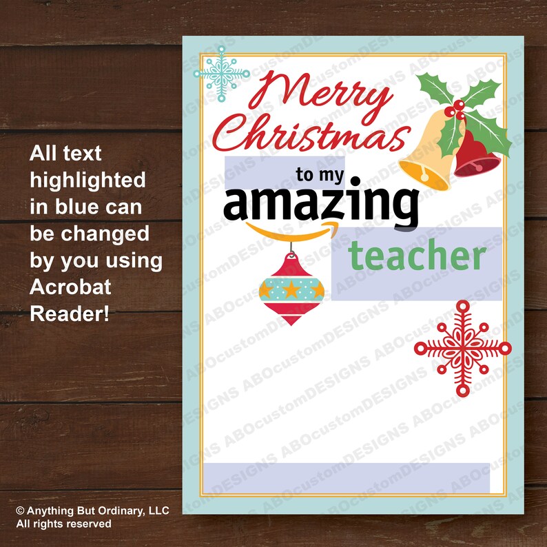 Amazing Christmas Gift Card Holder Editable Card Holder | Etsy