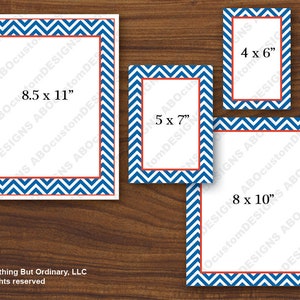 Editable Party Signs in Red, White and Blue, Printable Chevron Wall ...