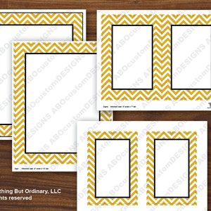 Printable Black and Gold Chevron Wall Signs, Editable Party Signs in ...