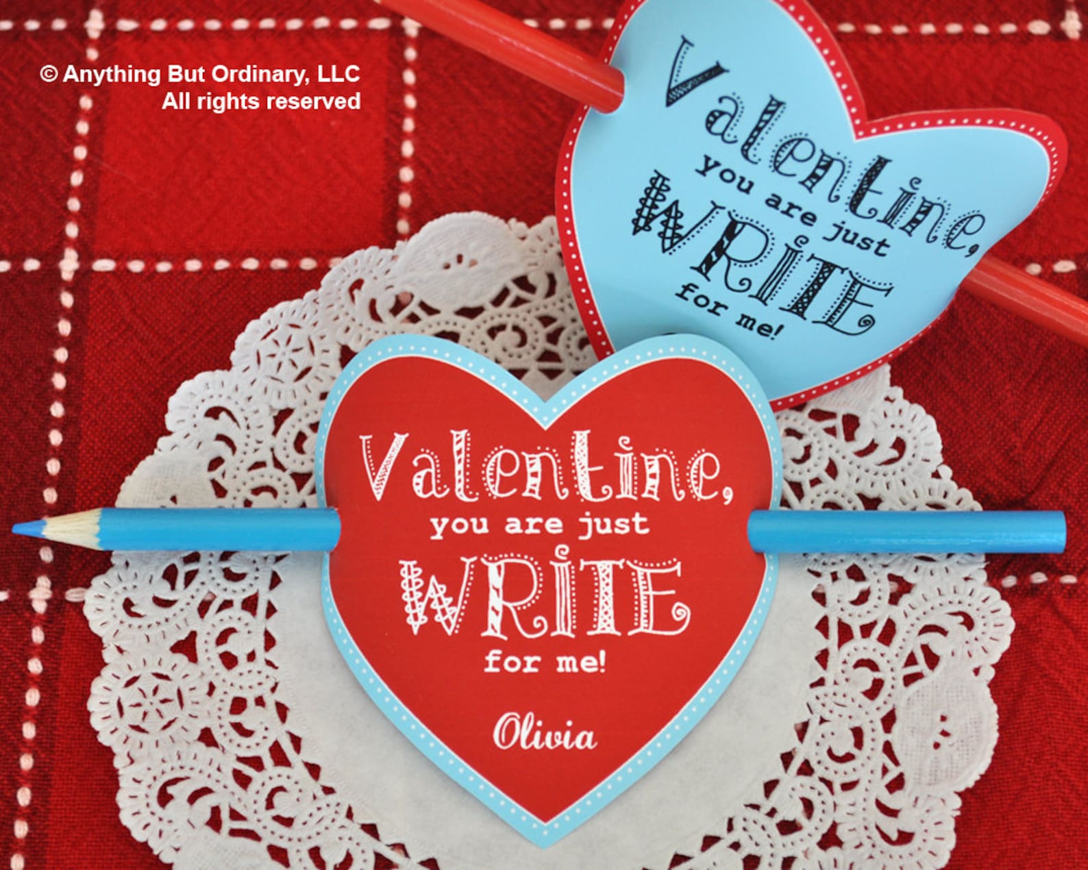 Pencil Valentines Write for Me Pencil Holder Valentine | Etsy