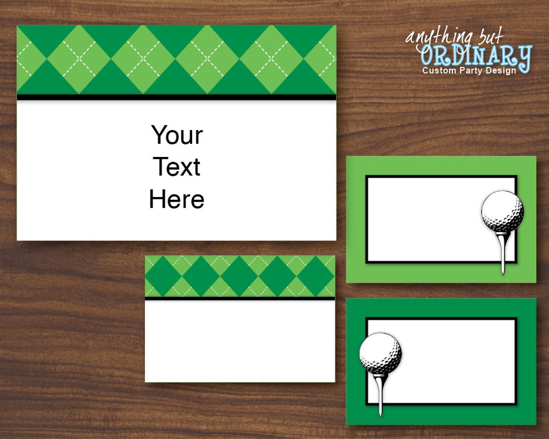 Golf Partee Editable Label Cards, Printable Golf Labels, INSTANT ...