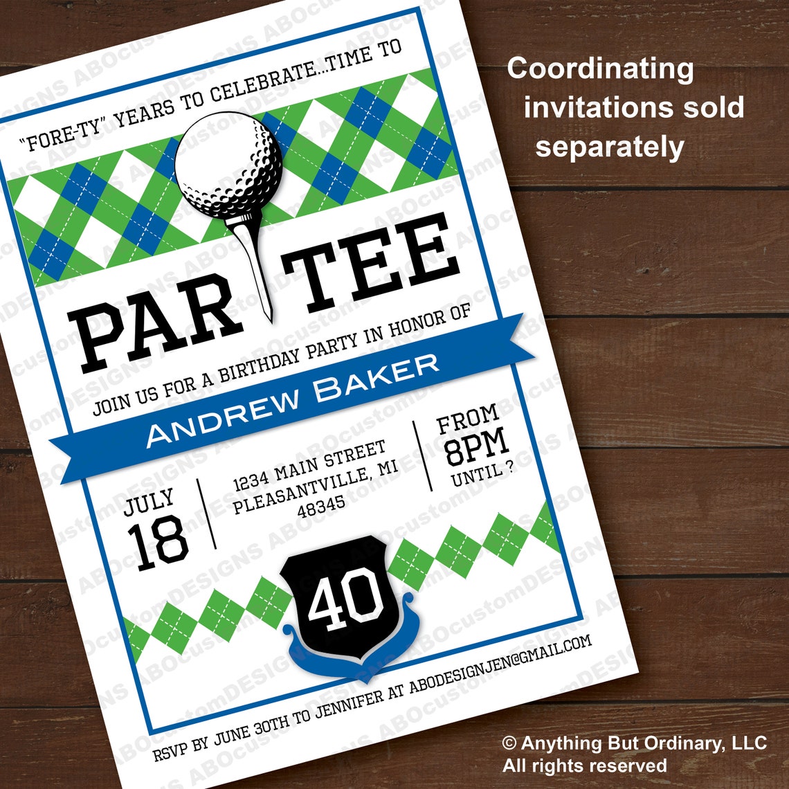 EDITABLE Golf Party Sign Templates | Printable Partee 4" X 6" Vertical ...