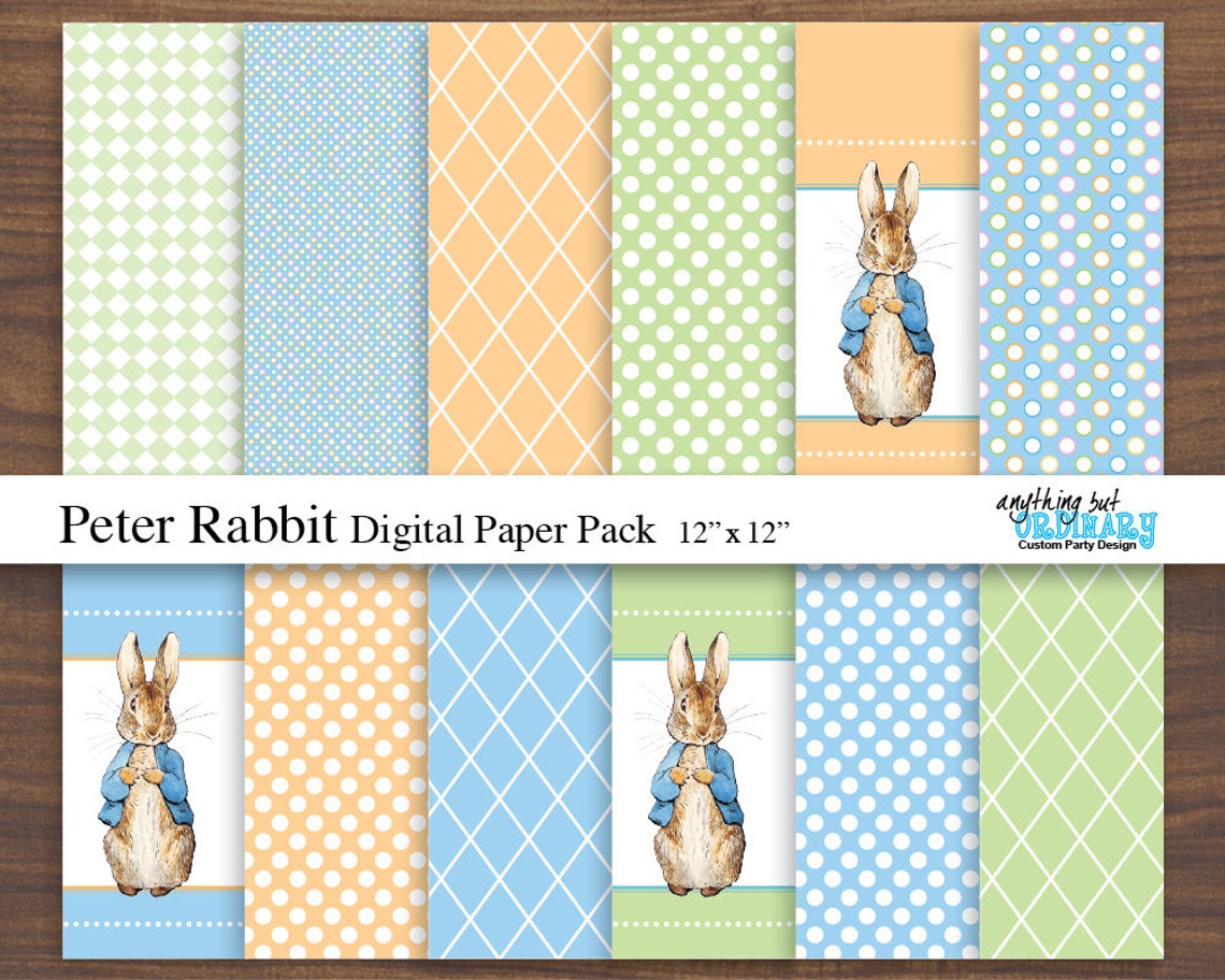 Peter Rabbit Digital Paper Peter Rabbit Background Pages - Etsy France