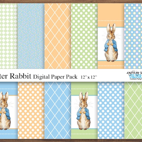 Peter Rabbit Digital Paper Peter Rabbit Background Pages - Etsy
