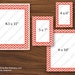 Printable Red and White Chevron Signs, Editable Party Signs, INSTANT ...