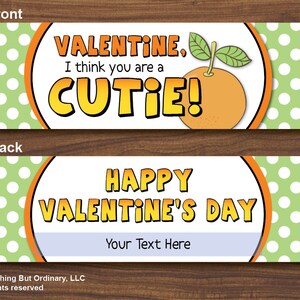 Cutie Valentine Bag Toppers, Editable Clementine Treat Bag Labels ...