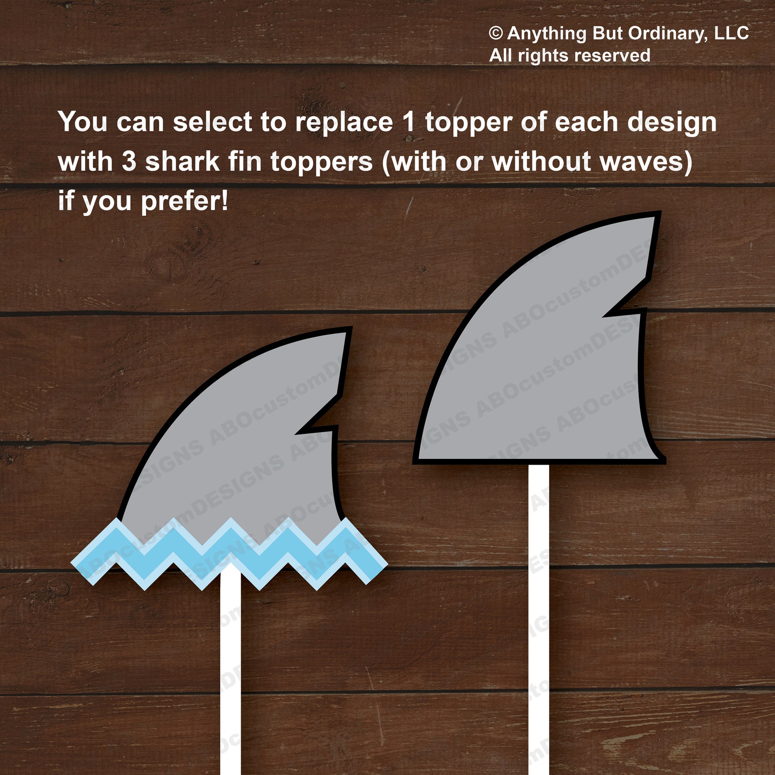 Personalized Shark Party Cupcake Toppers Printable Shark - Etsy