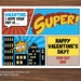 Printable Superhero Valentine Cards Kid's Super Hero - Etsy