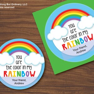 Printable Rainbow Gift Tags, St. Patrick's Day Rainbow Labels, Color in ...