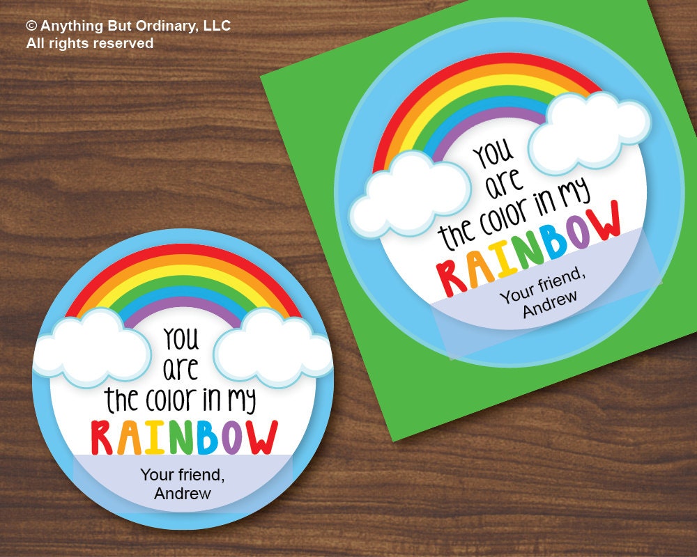 Printable Rainbow Gift Tags St. Patrick's Day Rainbow - Etsy