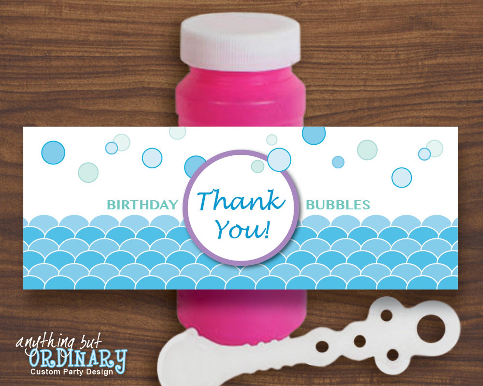 DIY Bubbles Favor Label for Mermaid Party INSTANT DOWNLOAD - Etsy