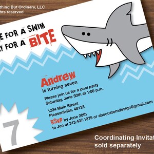 EDITABLE Shark Bite Address Labels, Avery Compatible Shark Return ...