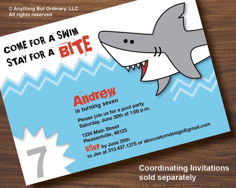 EDITABLE Shark Bite Address Labels Avery Compatible Shark - Etsy
