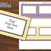 Purple and Yellow Label Cards, Editable Chevron Favor Tags, INSTANT ...