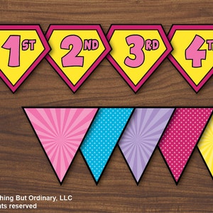 PERSONALIZED Girls Superhero Birthday Banner, DIY Supergirl, Printable ...