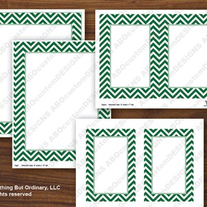 Editable Party Signs in Green Chevron, Printable Green Chevron Wall ...