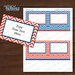 Red White and Blue Chevron Label Cards Editable Chevron - Etsy