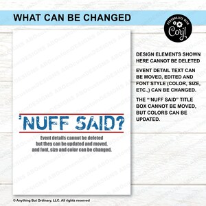 EDITABLE 'nuff Said Sleepover Birthday Invite | Printable Teen Pizza ...