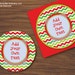 Editable Red and Green Chevron Tags, Christmas Gift Tags, Editable ...