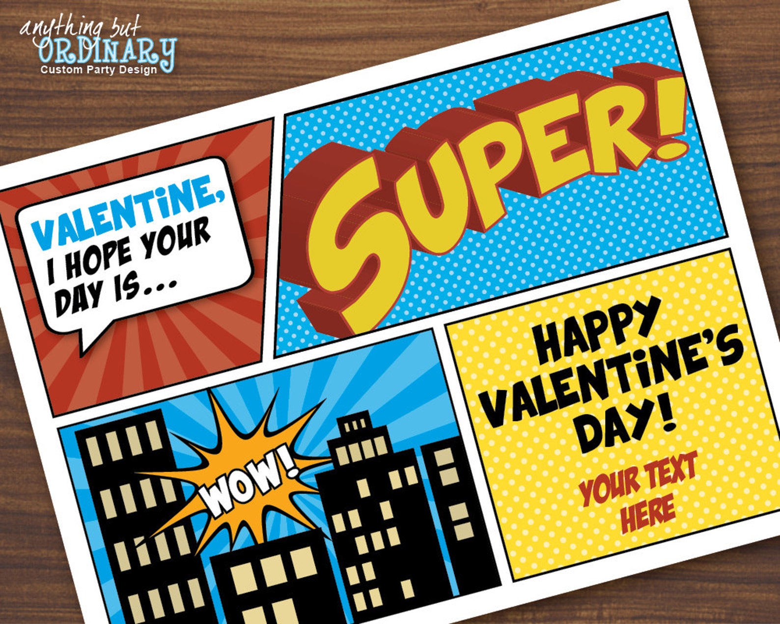 Printable Superhero Valentine Cards Kid's Super Hero - Etsy